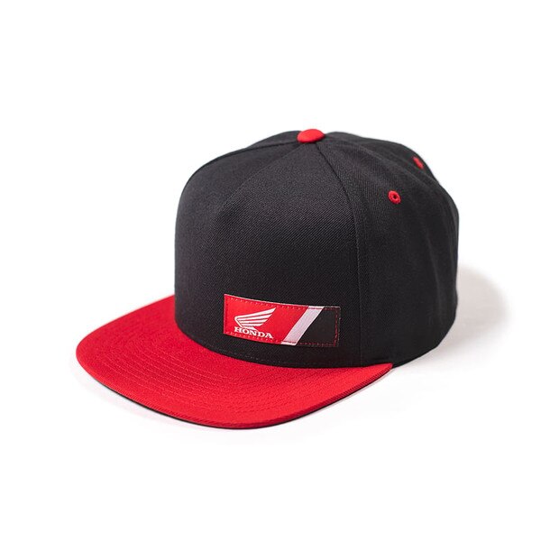 Factory Effex Honda Wedge Snapback Hat (Black-Red) | United Motorsports