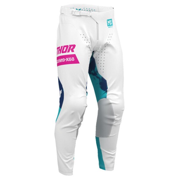 Thor Launchmode Bleach Pants 26' (White-Aqua) | United Motorsports