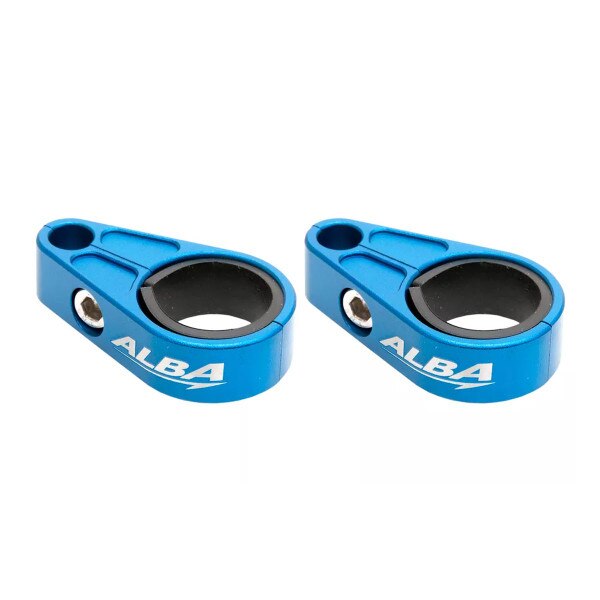 Alba Racing "1 Brake Line Clamps (Blue/Pair) | United Motorsports