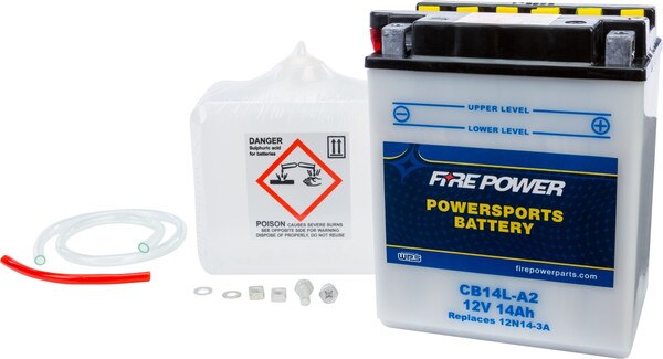 FIRE POWER BATTERY W/ACID CB14L-A2 12V HEAVY DUTY