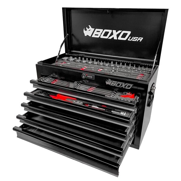BOXO USA MotoBox Tool set 26" Black 5- Drawer Portable Tool Box ...